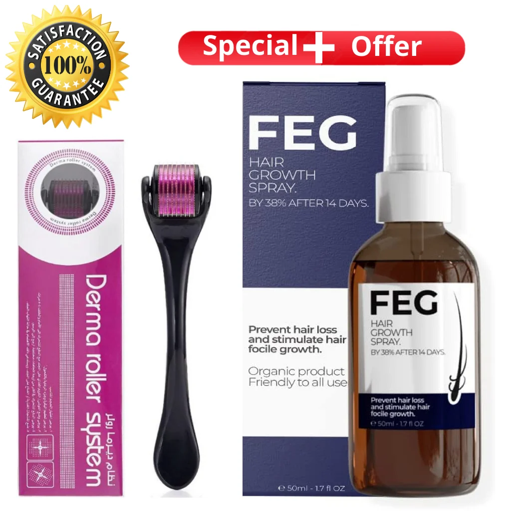 FEG Hair Growth Spray Plus Derma Roller Free – Online Health Store